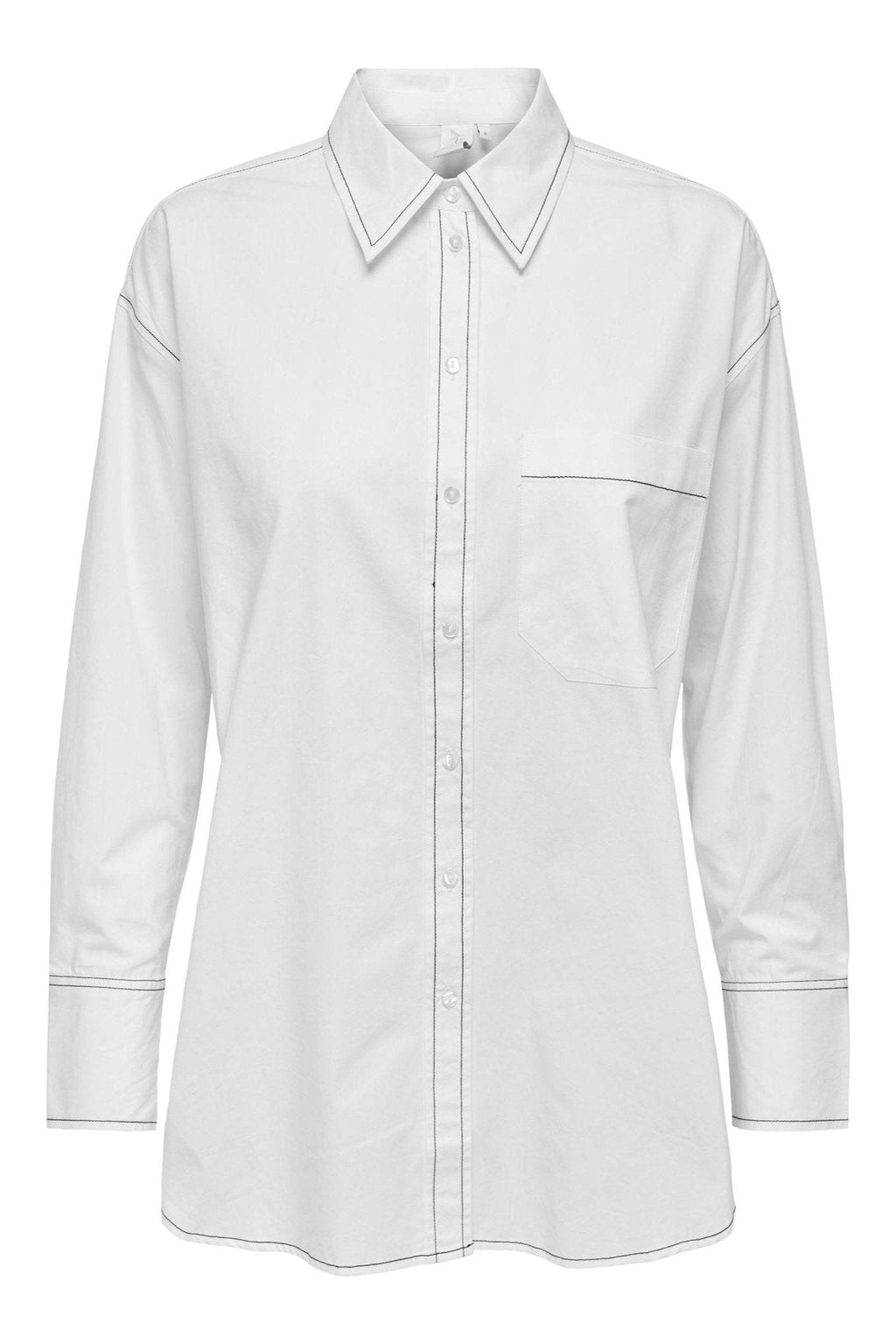 Elevate Your Look with the Sofia Shirt - Bright White Sophistication