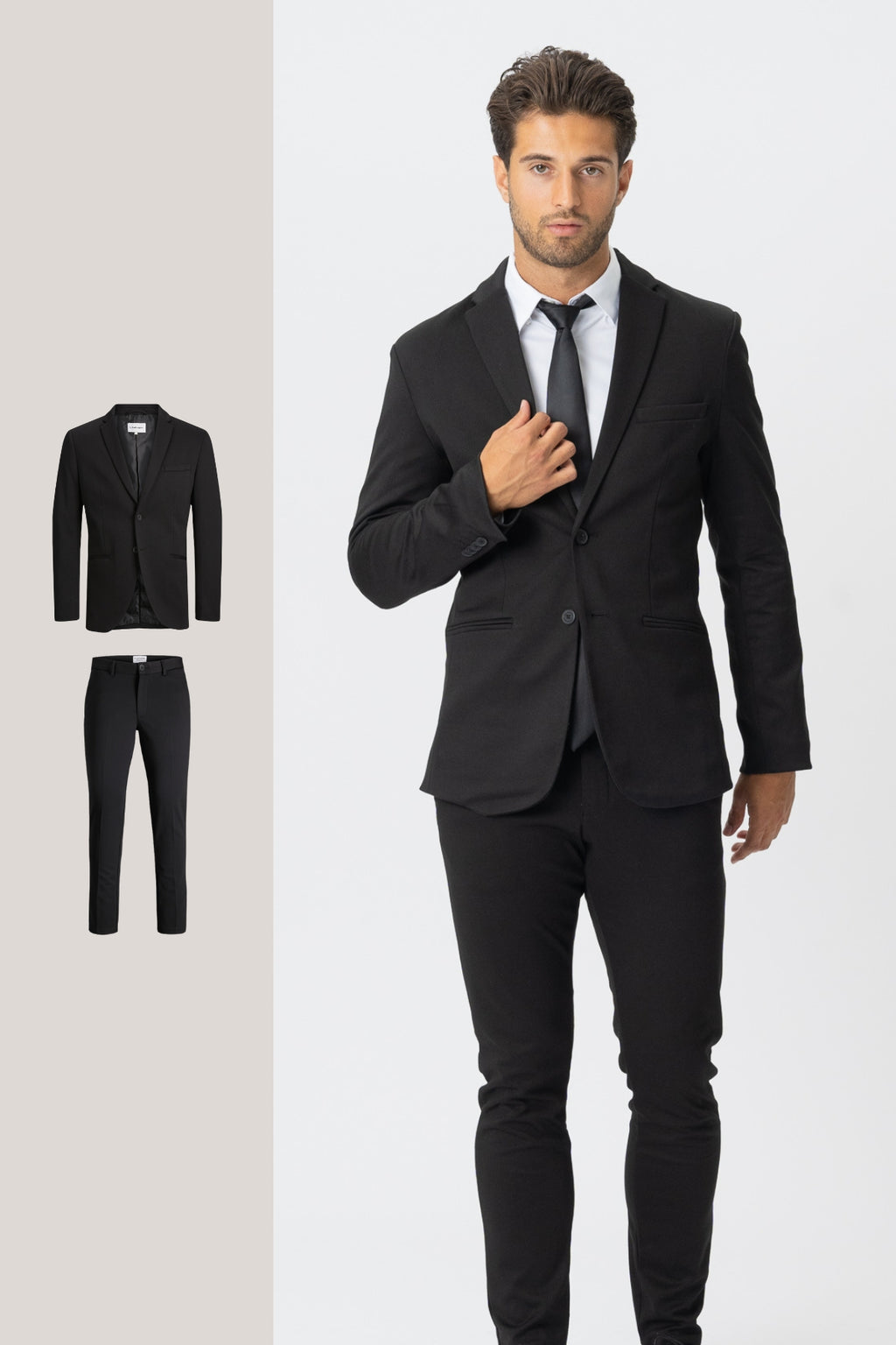 Superior Comfort: Complete Black Performance Suit Package